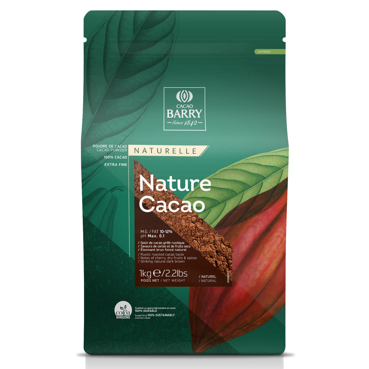 Nature Cacao Barry Cocoa Powder (1 Kg) – 100% Natural – Baking Chocolate Co