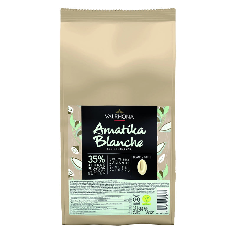 Valrhona Amatika Blanche 35% White Chocolate - 3kg – Baking Chocolate Co