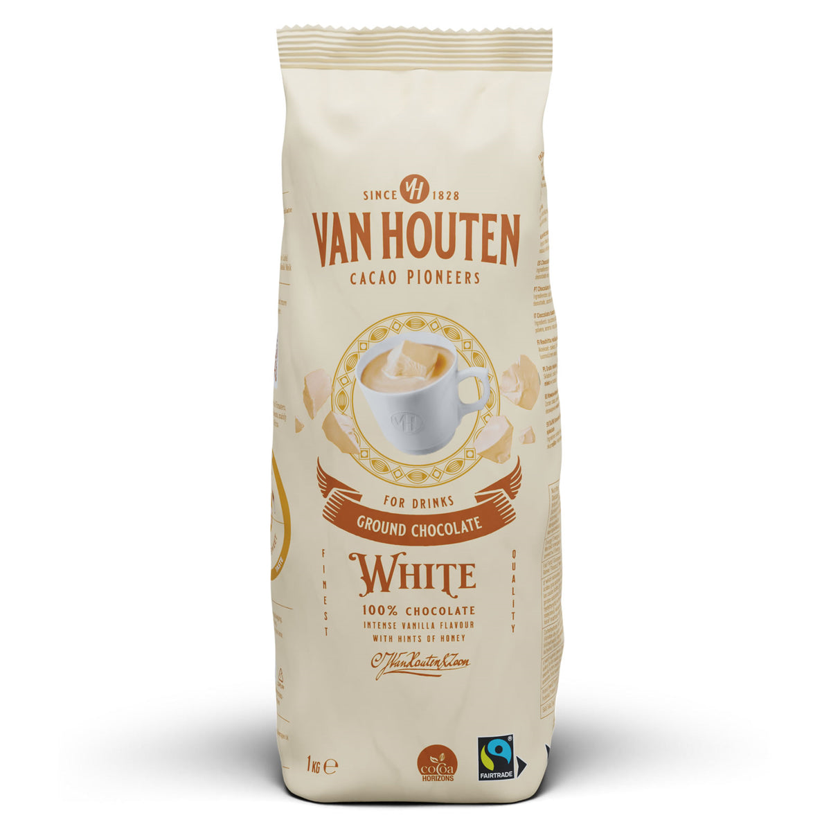 Van Houten White Chocolate Drink Powder – 1kg Bag – Baking Chocolate Co