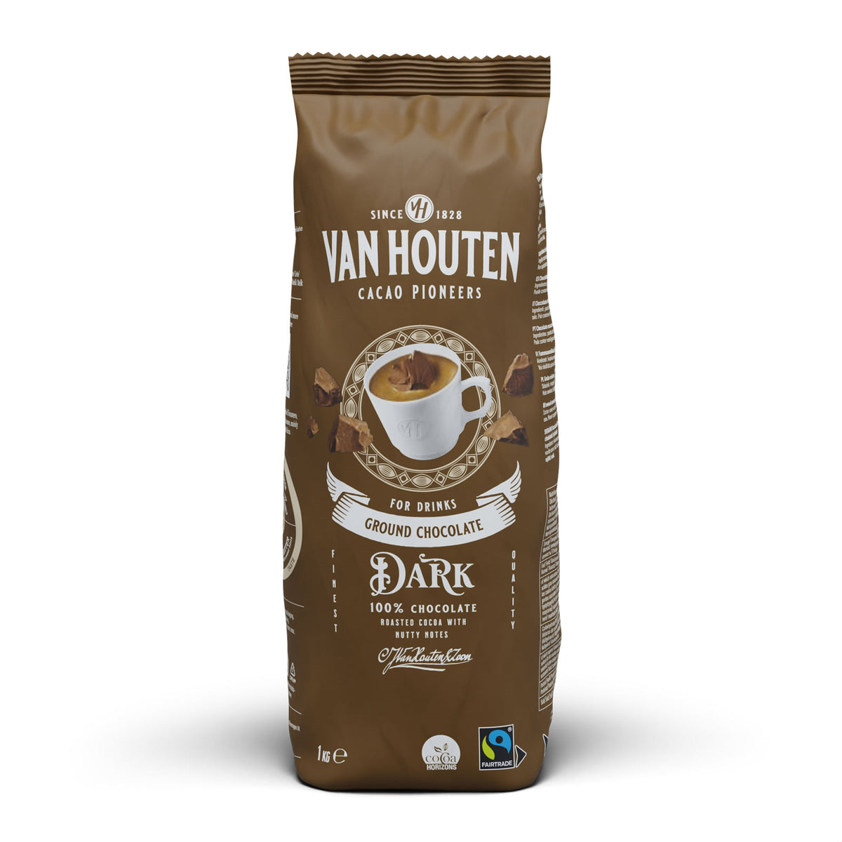 Van Houten Dark Chocolate Drink Powder – 1kg Bag – Baking Chocolate Co